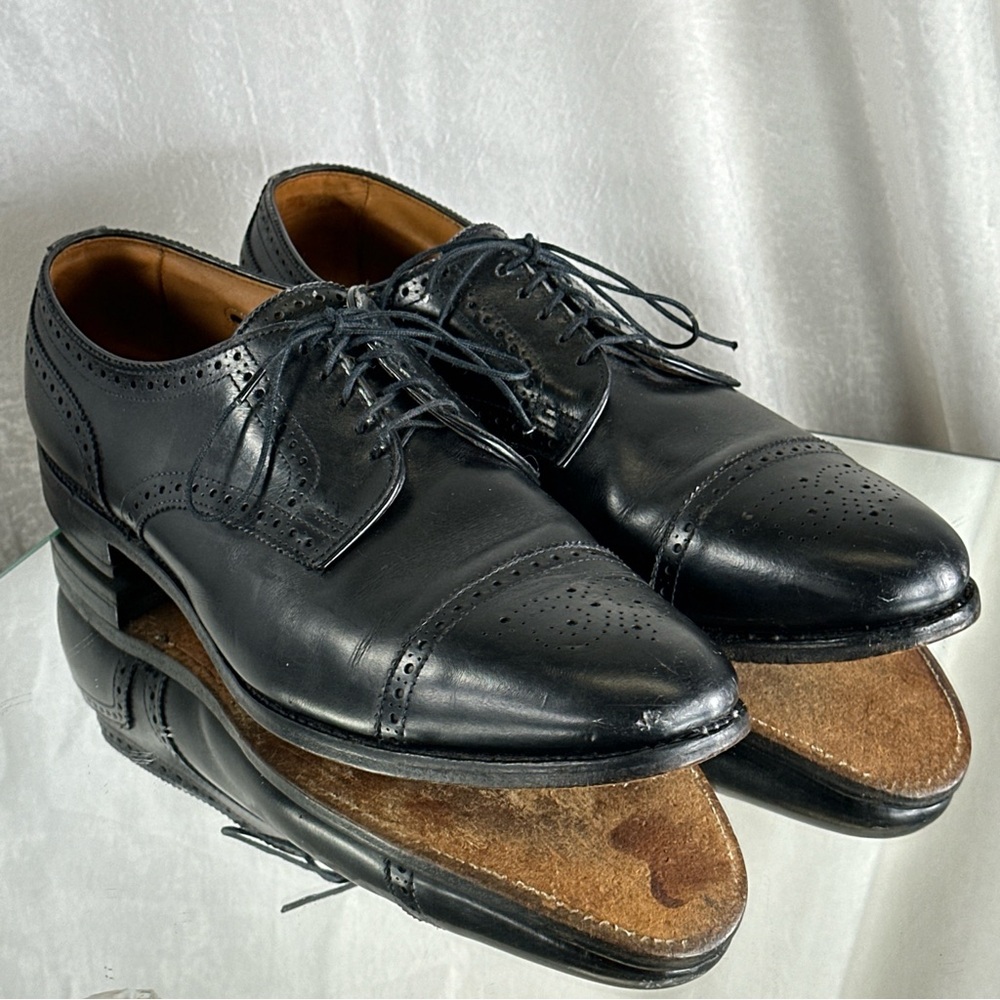 Allen Edmonds Sanford Punched Leather Cap Toe Dress S… - Gem